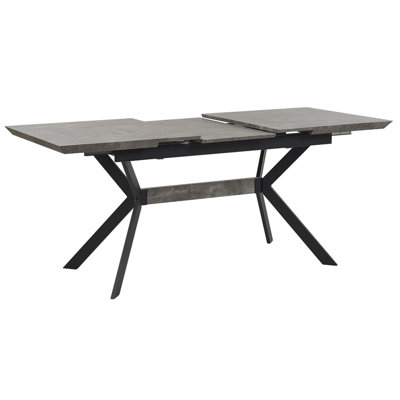 Extending Dining Table BENSON Light Grey 140/180 cm 80 cm
