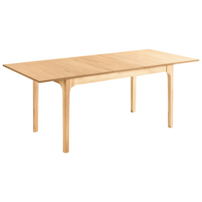 Extending Dining Table DELMAS Light Ash Wood 160/200 cm 90 cm