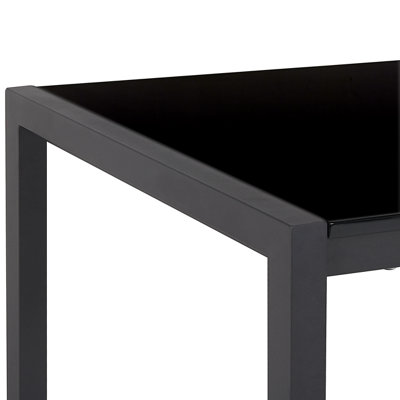Extending Dining Table GRANADA Black 120/160 cm 80 cm