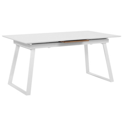 Extending Dining Table KALUNA White 160/200 cm 90 cm