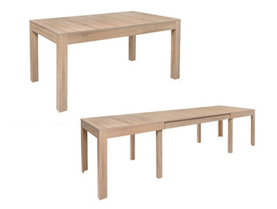 Extending Dining Table Rectangular Large 160 300cm Dining Room 14 Seater Sonoma Oak Effect FILO