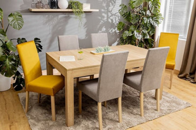 Extending Dining Table Rectangular Large 160 300cm Dining Room 14 Seater Sonoma Oak Effect FILO