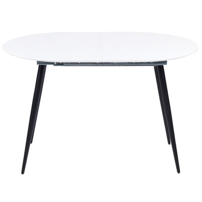 Extending Dining Table STAVERTON White 120/160 cm 80 cm
