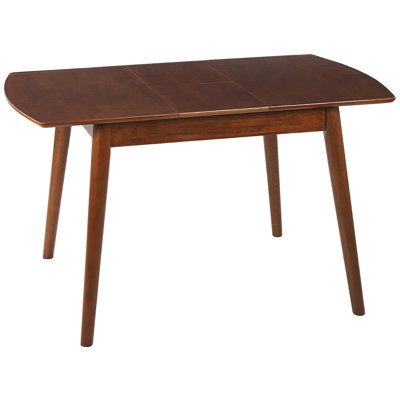 Extending Dining Table TOMS Dark Brown 100/130 cm 80 cm Wood