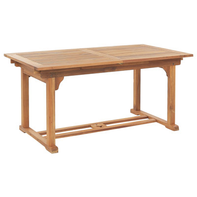 Extending Garden Dining Table JAVA 160/220 cm 90 cm Acacia Wood Light Brown