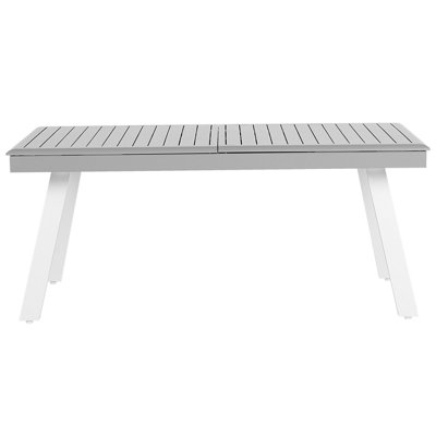 Extending Garden Dining Table PERETA 175/255 cm 100 cm Metal Light Grey