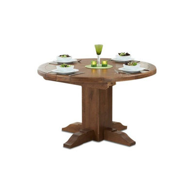 Extending Hoxton Dark Oak Pedestal Dining Table | DIY at B&Q