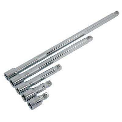Extension Bars - 5pc Set 1/2in Wobble End Crv (Neilsen CT1237) | DIY at B&Q