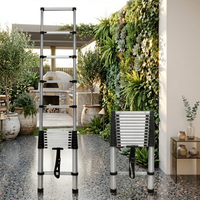 Extension Ladder Stainless Steel Telescopic Folding Portable Ladder