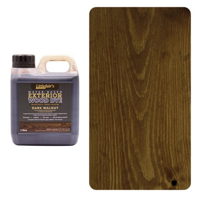 Exterior Wood Dye - Dark Walnut 1ltr - Littlefair's | DIY at B&Q