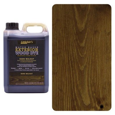 Exterior Wood Dye - Dark Walnut 5ltr - Littlefair's | DIY at B&Q