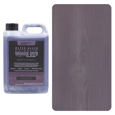 Exterior Wood Dye - Misty Violet 5ltr - Littlefair's | DIY at B&Q