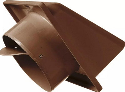 External Air Vent Hooded Duct Cover Gravity Flap Cowl Grille BROWN ...