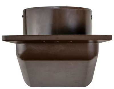 External Air Vent Hooded Duct Cover Gravity Flap Cowl Grille BROWN ...