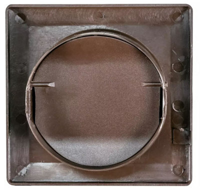 External Air Vent Hooded Duct Cover Gravity Flap Cowl Grille BROWN ...