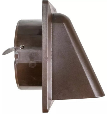 External Air Vent Hooded Duct Cover Gravity Flap Cowl Grille BROWN ...