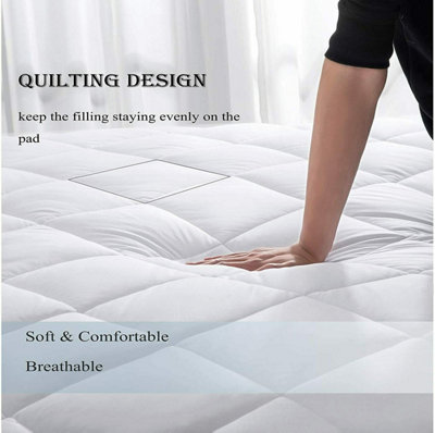 Extra Deep Quilted Mattress Protectors Fitted Bed Cover Super King Size UK
