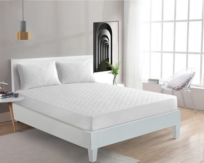 Extra Deep Soft Quilted Mattress Protector Fully Fitted Non Allergenic ...