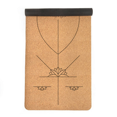 EXTRA LARGE CORK ALIGNMENT YOGA MAT FOR COMFORTABLE PRACTICE