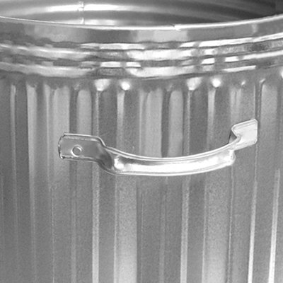 Extra Large Galvanised Bin Retro Style Bin - 130L Steel Bin