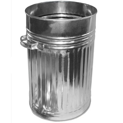 Extra Large Galvanised Bin Retro Style Bin - 130L Steel Bin