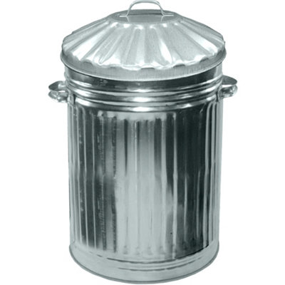 Extra Large Galvanised Bin Retro Style Bin - 130L Steel Bin