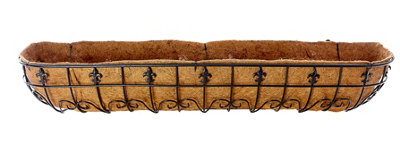 Extra Large Metal Garden Window Box Wall Mounted Trough Planter Fleur ...