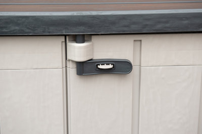 Extra Large Plastic Garden Storage Unit / Bin Store - 1200 litre grey