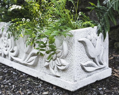 Extra Large Tulip design Stone Planter Trough