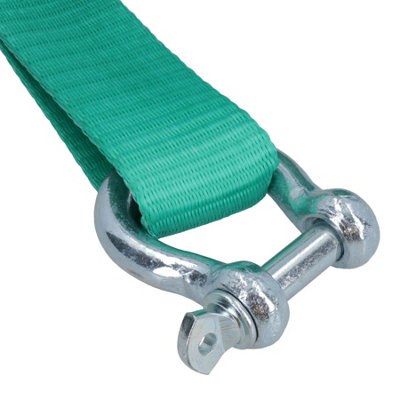 Extra Long 10m Recovery Strap Tow Rope & Two Shackles 8T Towing 4x4 Off ...