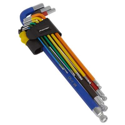 Extra-Long Ball-End Hex Key Set - Imperial 9pc