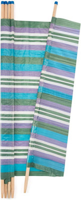 Extra Tall 4 Pole Wooden Windbreak Beach Camping Windbreaker Sun Wind ...