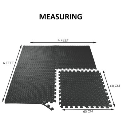 EXTRA THICK GYM FLOORING INTERLOCKING FLOOR MATS EVA SOFT FOAM MAT YOGA ...
