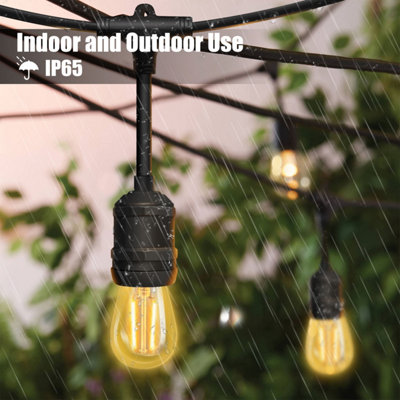 Extrastar 10M Drop Outdoor garden String Lights with 15 E27 Holder ...