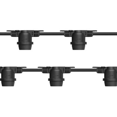 ExtraStar 10M Outdoor Garden String Light Holder for 15 E27 Bulbs, IP65 ...