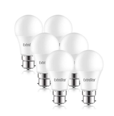 ExtraStar 12W LED Ball Bulb B22 Daylight 6500K pack of 6 | DIY at B&Q