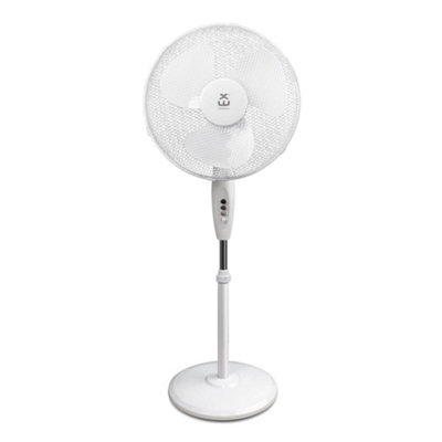 ExtraStar 16" 3 Speed Oscillating Pedestal Fan, Round Base