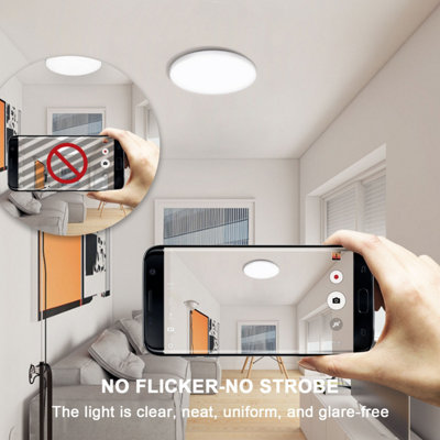 ExtraStar 18W LED round Surface Mount Integrated Ceiling Light Flush ...