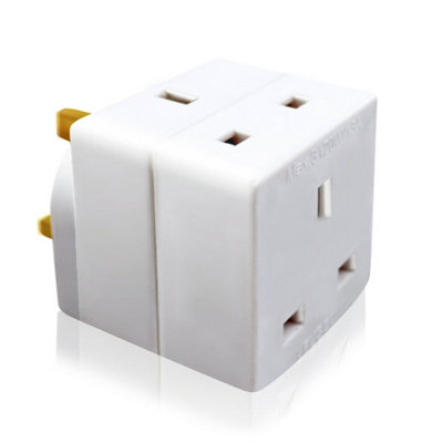 Extrastar 2 way socket adaptor | DIY at B&Q