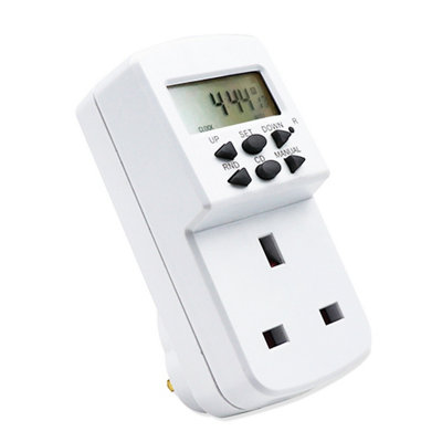 ExtraStar 24 Hour/7 Day Programmable Electronic Timer, White