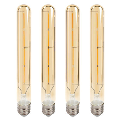 ExtraStar 4W LED T30 Long Tube Bulb E27, 2700K, Pack of 4