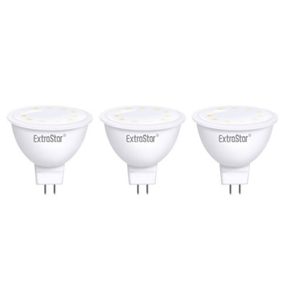 ExtraStar 6W LED Bulb MR16 daylight 6500K pack of 3 | DIY at B&Q