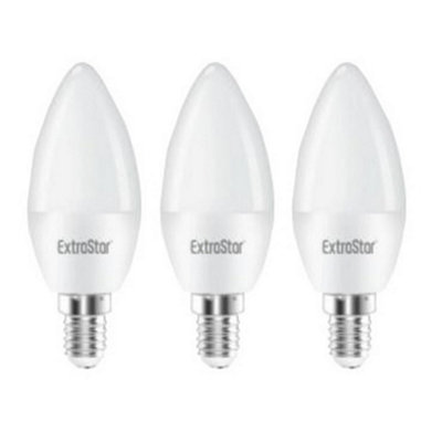 Extrastar 6W LED Candle Bulb E14,6500K, Daylight (Pack of 3) | DIY at B&Q