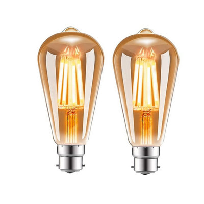 ExtraStar 6W LED Filament Light Bulb B22, 2200K, pack of 2