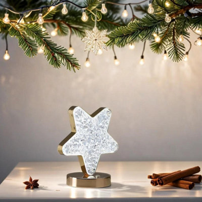 Extrastar Cordless Acrylic Crystal Star LED Touch Control Dimmable ...