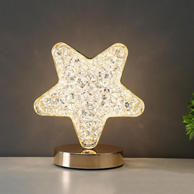 Extrastar Cordless Acrylic Crystal Star LED Touch Control Dimmable ...