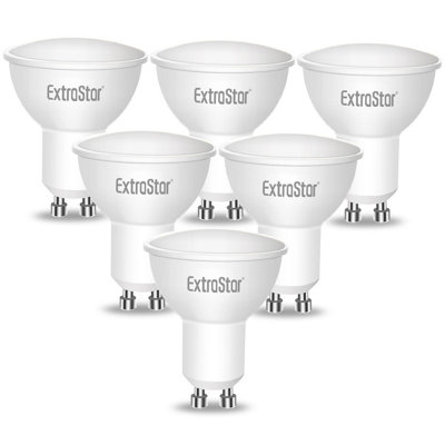 Extrastar GU10 5W Warn White LED Light bulb (pack of 6) | DIY at B&Q