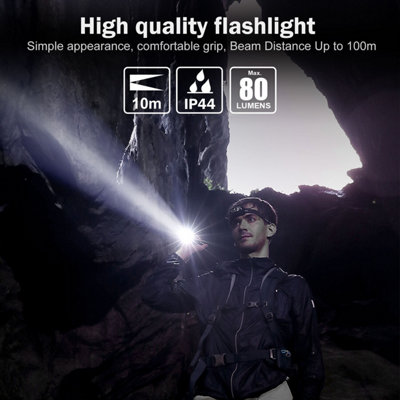 ExtraStar LED Flash Light, torch, lantern, Battery 3xAAA included, IP44