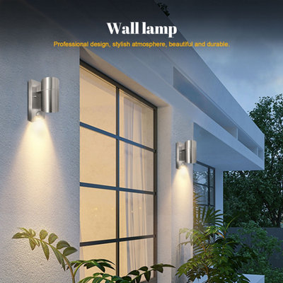 ExtraStar Outdoor PIR Sensor Down Wall light Stainless Steel IP44 (GU10 ...