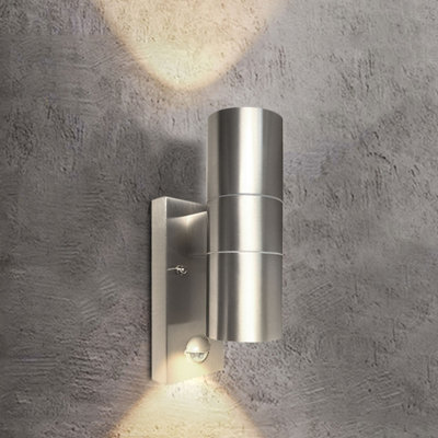 ExtraStar Outdoor PIR Sensor Up and Down Wall light Stainless Steel ...